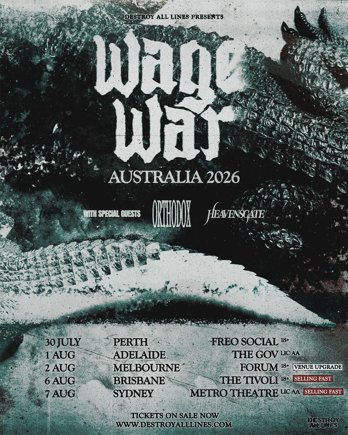Wage War Upgrade Melbourne Show As Australian Tour Demand Surges ...